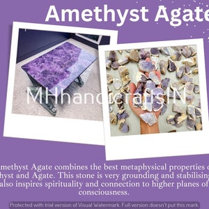 Amethyst Countertop Slab Mid Century Modern Agate Stone Healing Crystal ...