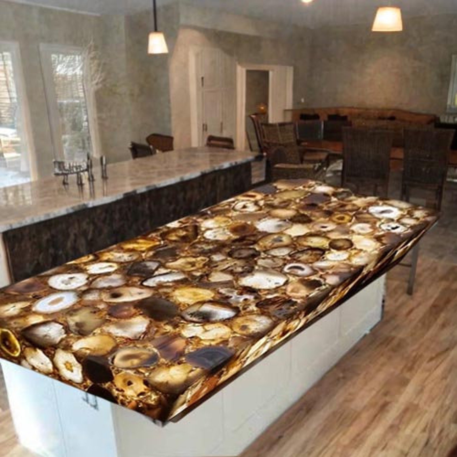 Agate Counter Tops, Gemstone Vanity Top, Buffet Counter, Agate Table ...