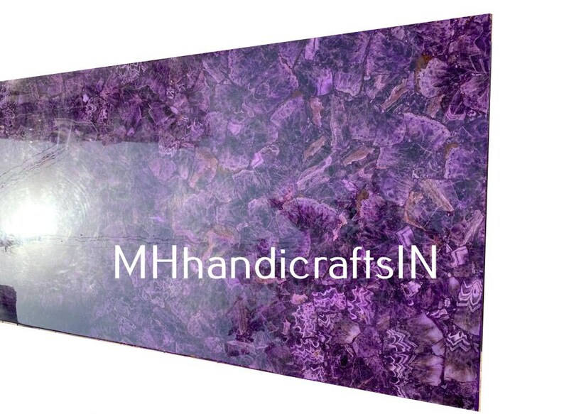 Amethyst Countertop Slab Mid Century Modern Agate Stone Healing Crystal ...