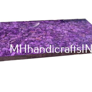 Amethyst Countertop Slab Mid Century Modern Agate Stone Healing Crystal ...