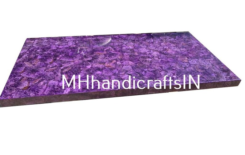 Amethyst Countertop Slab Mid Century Modern Agate Stone Healing Crystal ...