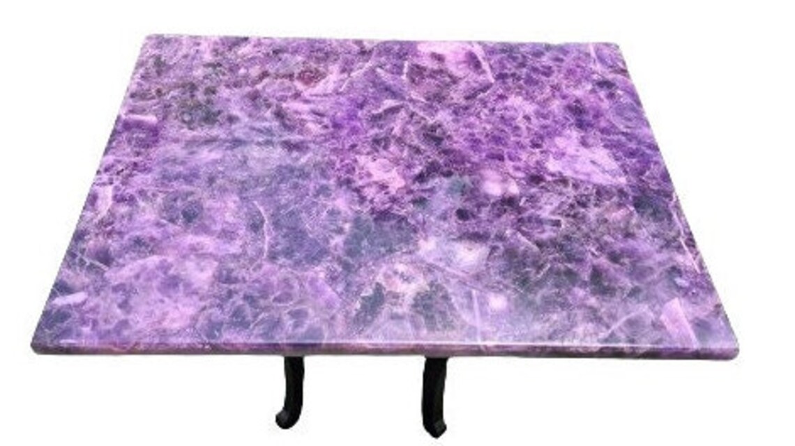 Amethyst Coffee Table, Geode Amethyst Inlay Table, Lavender Amethyst ...