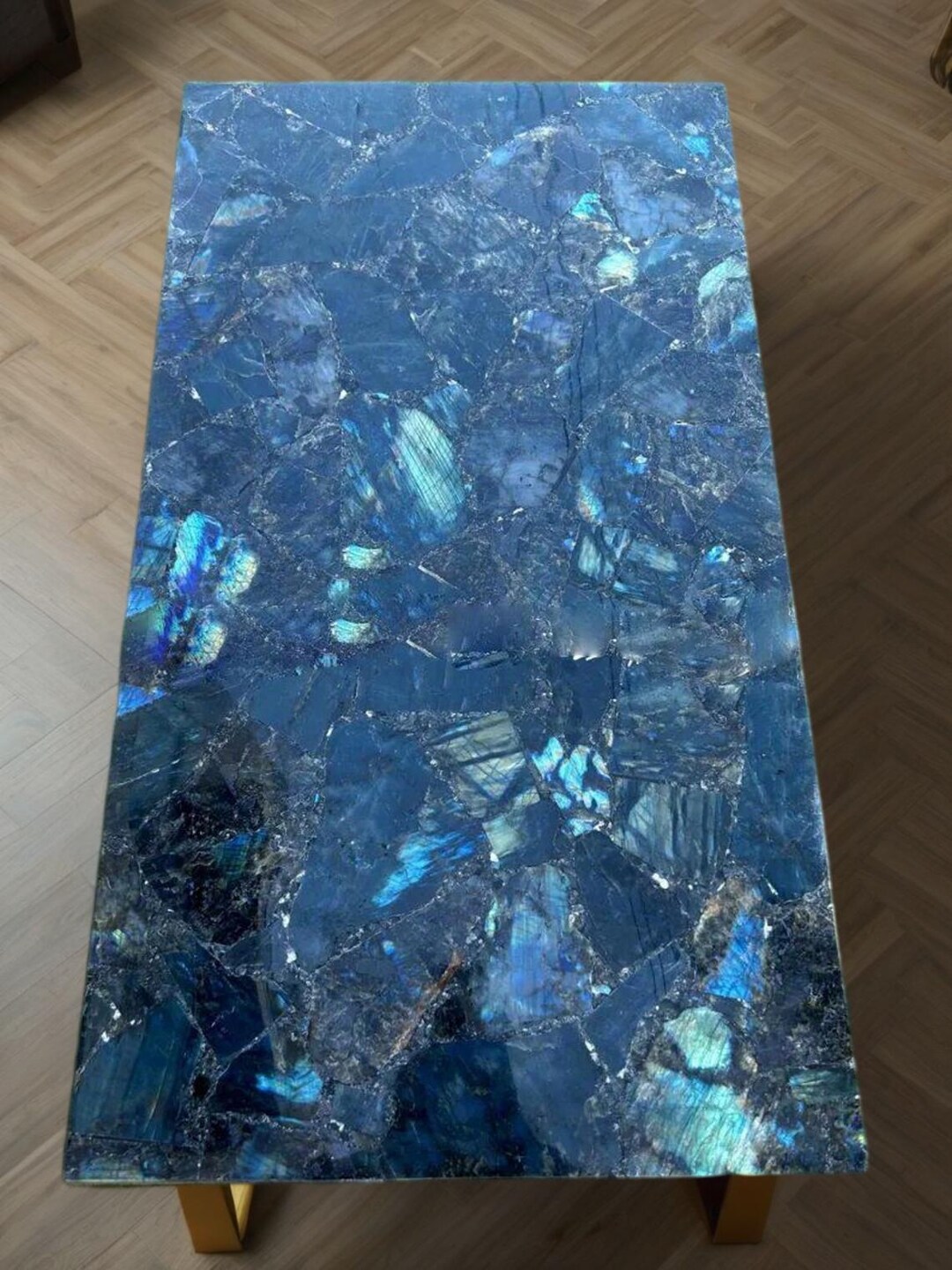 Handmade Blue Agate Countertop Slab: Luxury Kitchen Dining Table - Etsy