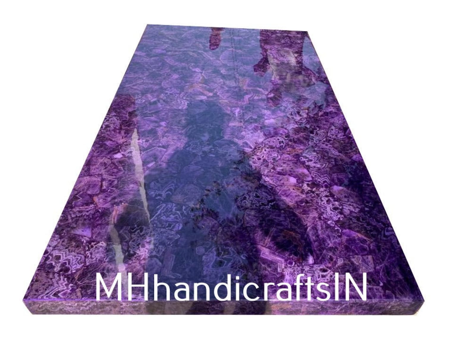 Amethyst Countertop Slab Mid Century Modern Agate Stone Healing Crystal ...