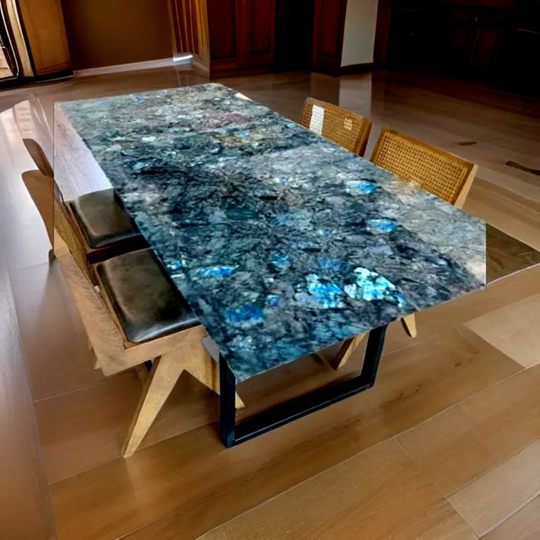 Buy Elegant Labradorite Stone Centerpiece Kitchen Dining Table ...