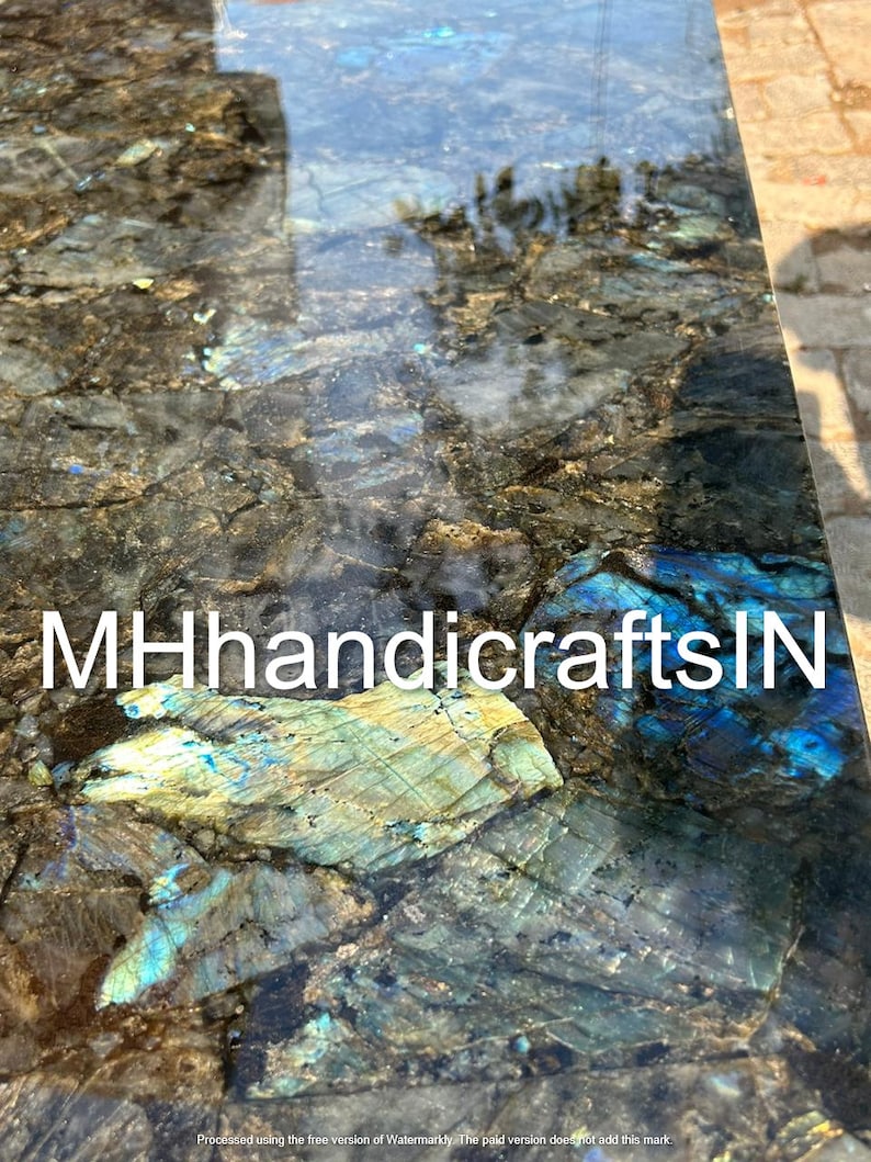 Buy Elegant Labradorite Stone Centerpiece Kitchen Dining Table Countertop Luxury Healing ...