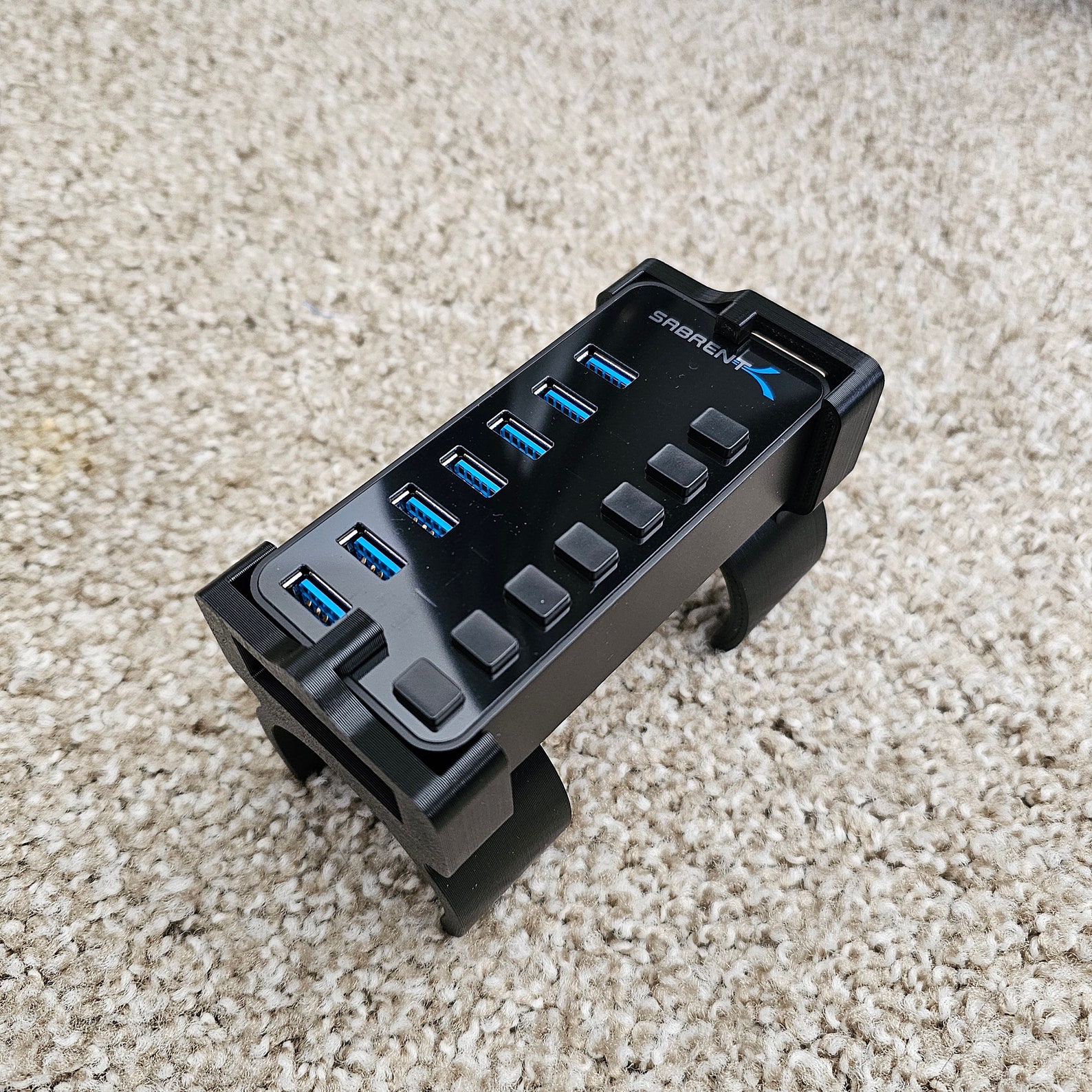 Sabrent 10 Port, 7 Port or 7+3 Port USB Mount for Sim Racing - Mount 2 ...