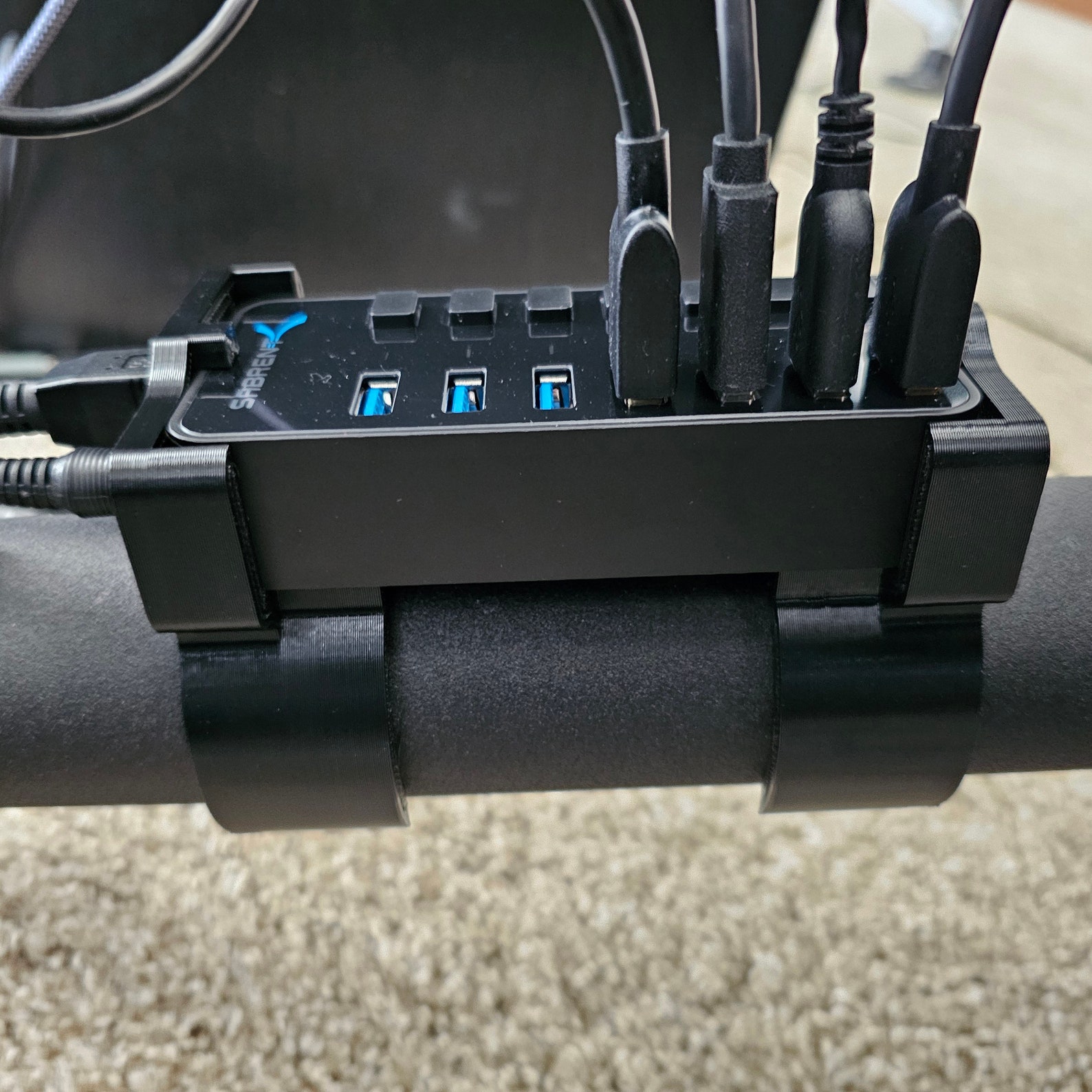 Sabrent 10 Port, 7 Port or 7+3 Port USB Mount for Sim Racing - Mount 2 ...