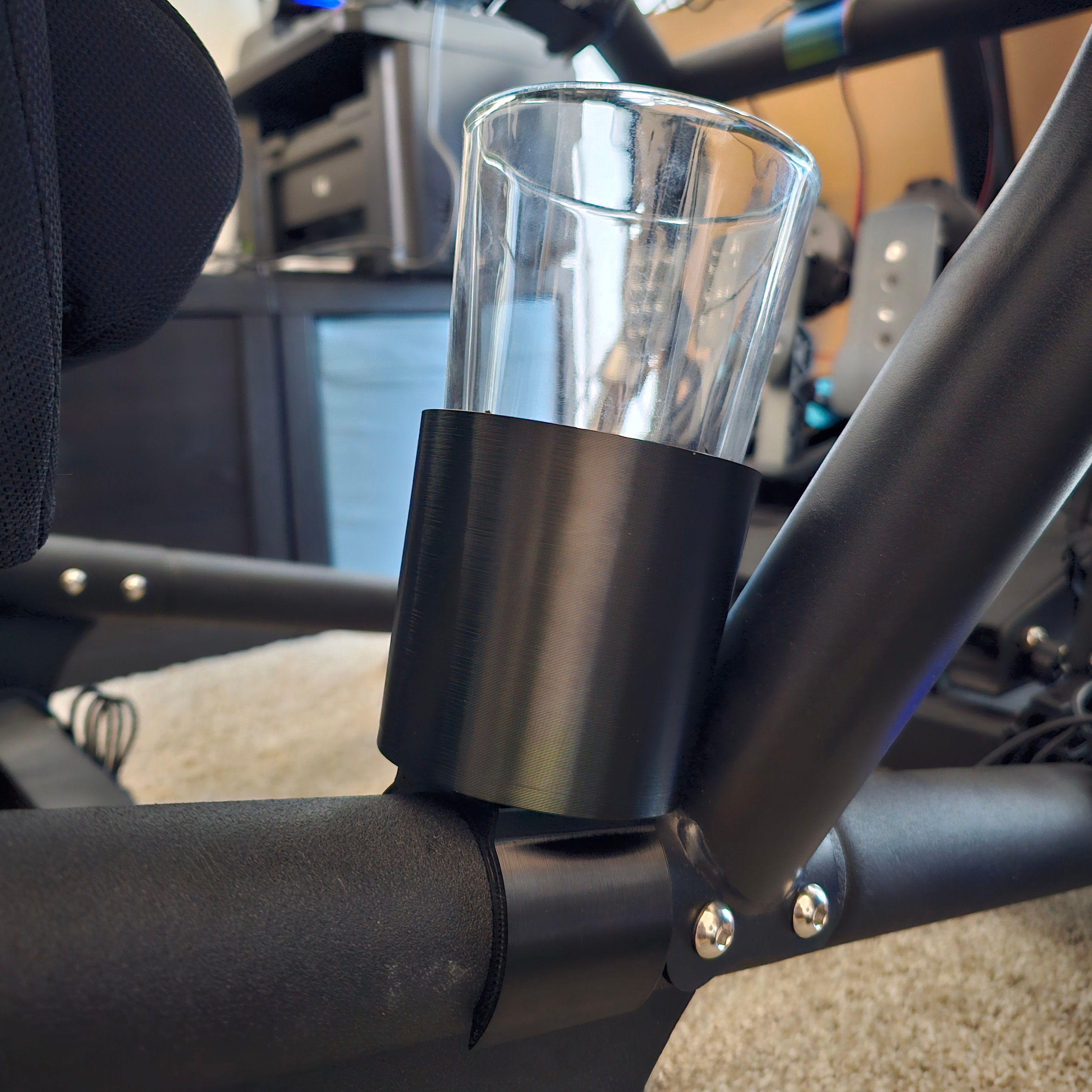 Sim Racing Tapered Cup and Glove Holder - Mounts to 2" or 51mm Tube ...