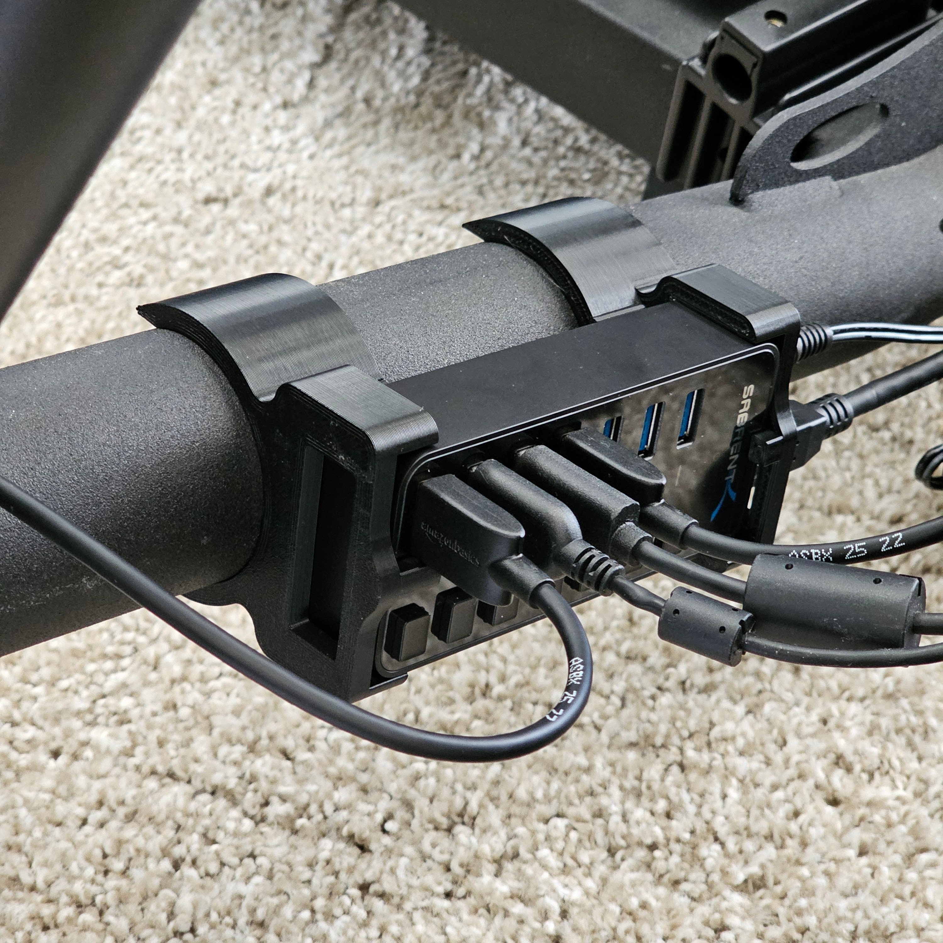 Sabrent 10 Port, 7 Port or 7+3 Port USB Mount for Sim Racing - Mount 2 ...