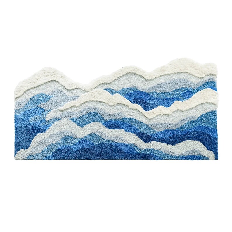 Ocean Wave Rug Handmade Custom Rug, Rug Tufted Rug Rug for Bedroom ...