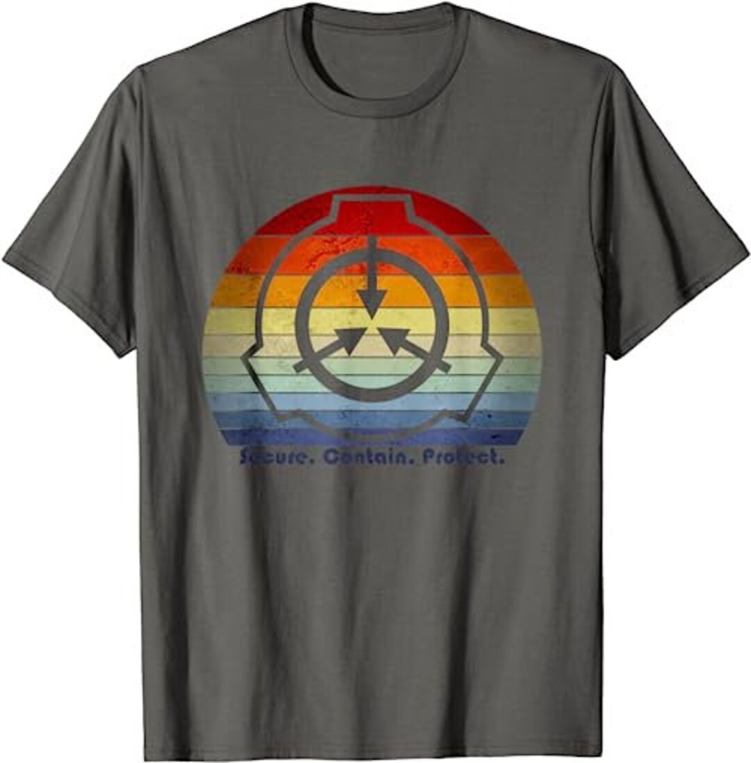 SCP Foundation Retro Vintage Sunset Logo Collaborative Story T-shirt ...
