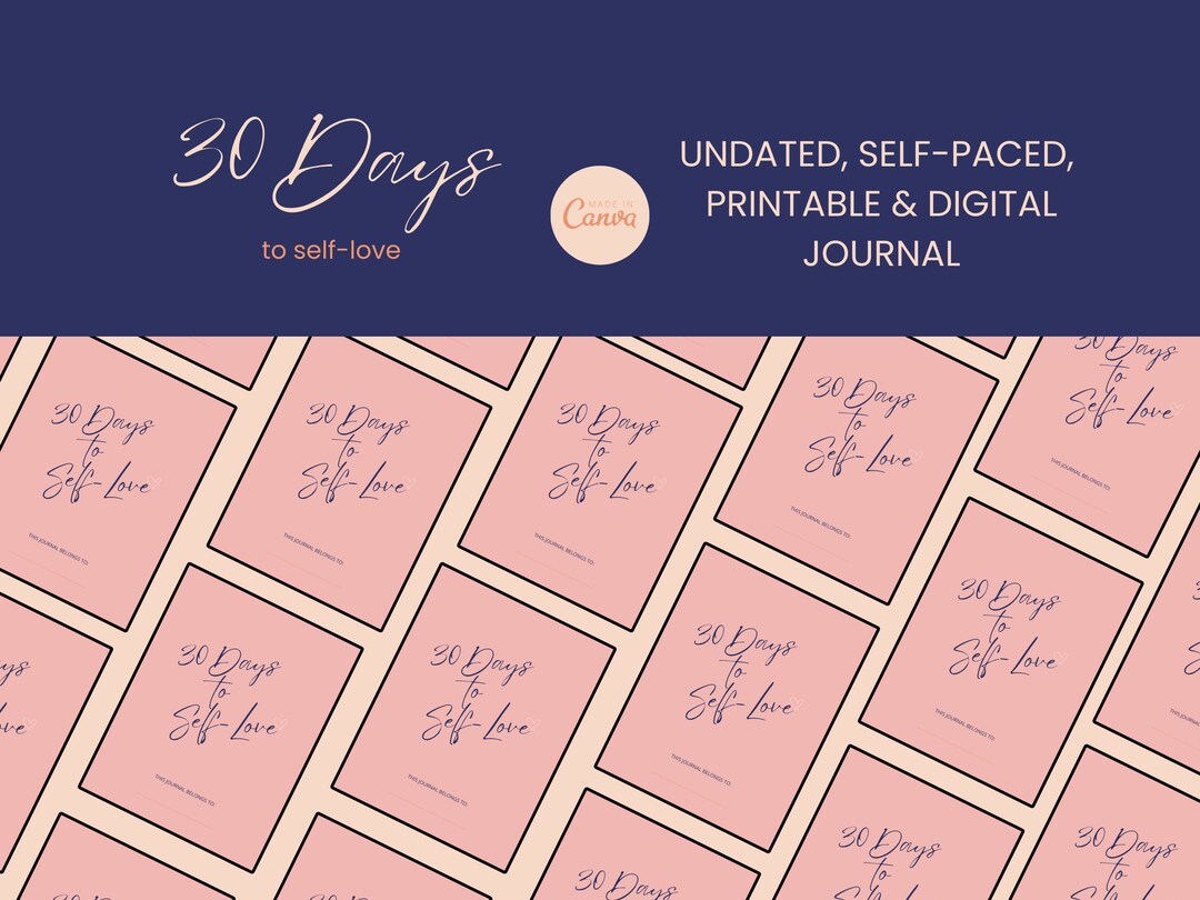 30 Days to Self-love Journal Self-care Journal Mindfulness Journal ...