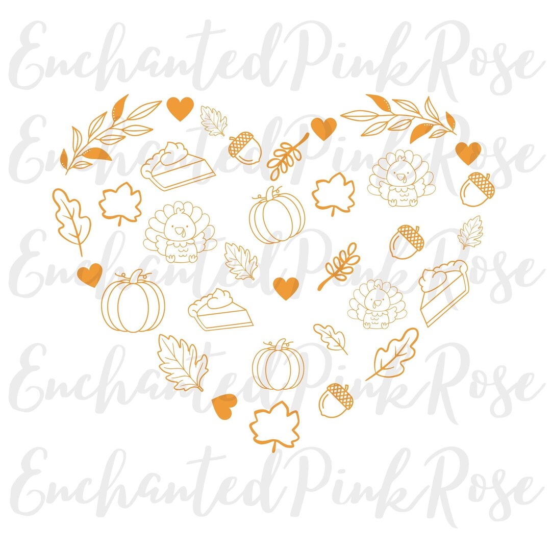 Heart Shape SVG, Heart Shape PNG, Fall Heart, Autumn SVG, Autumn Png ...