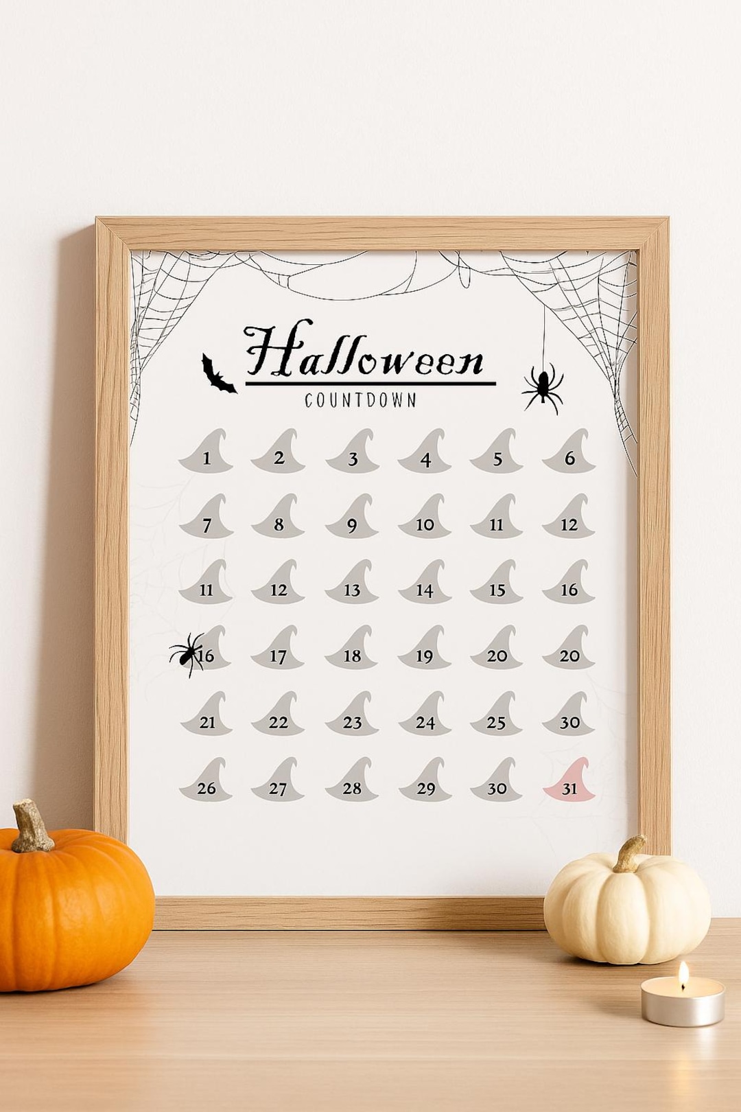 Halloween Countdown Printable | 31 Day Halloween Calendar | Spooky ...
