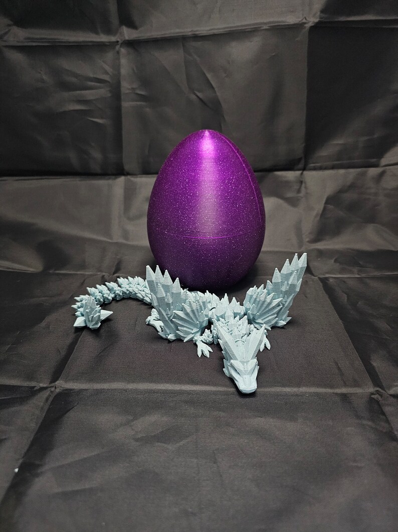 Mystery Crystal Dragons and Dragon Eggs 3d Printed Articulated Figurine ...