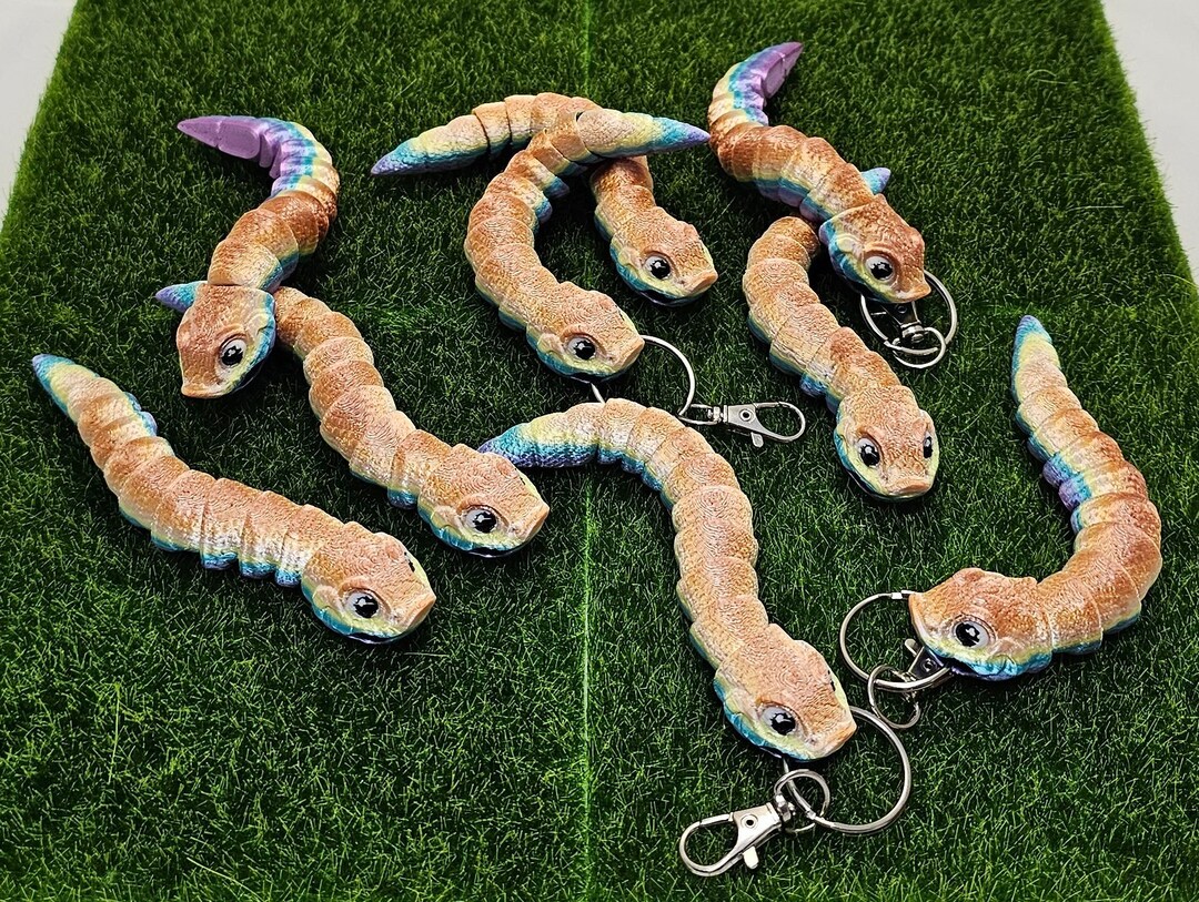 3D Printed Flexi Hognose Snake Keychain - Etsy UK
