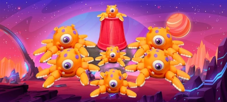 Bob the Alien Pencil Spinner 3D Printed Flexi Factory - Etsy