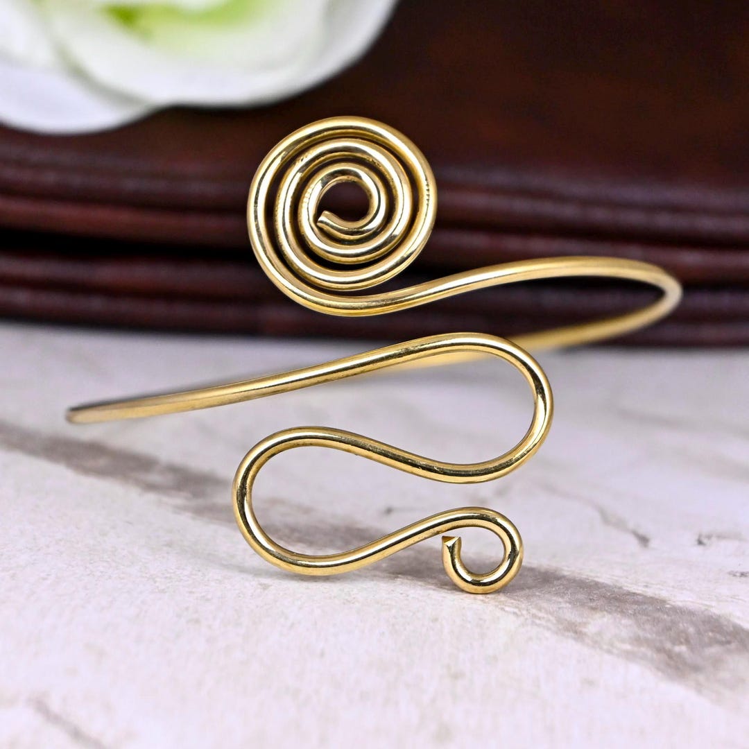 Arm Cuff, Koru Design, Spiral Upper Arm Cuff, Beach Jewelry, Large ...