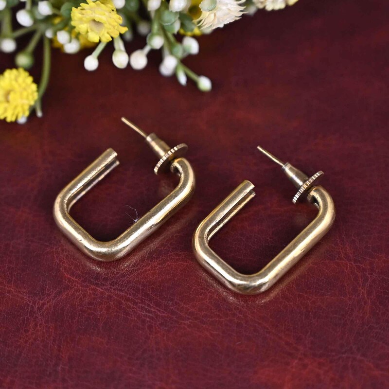 Rectangle Hoops - Etsy