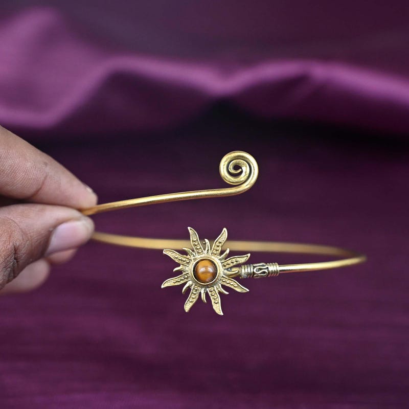 Tiger Eye Arm Band - Etsy UK