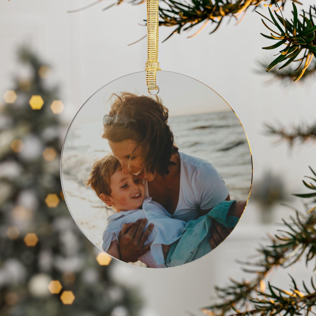 Personalized Acrylic Custom Photo Christmas Ornament, Custom Picture ...