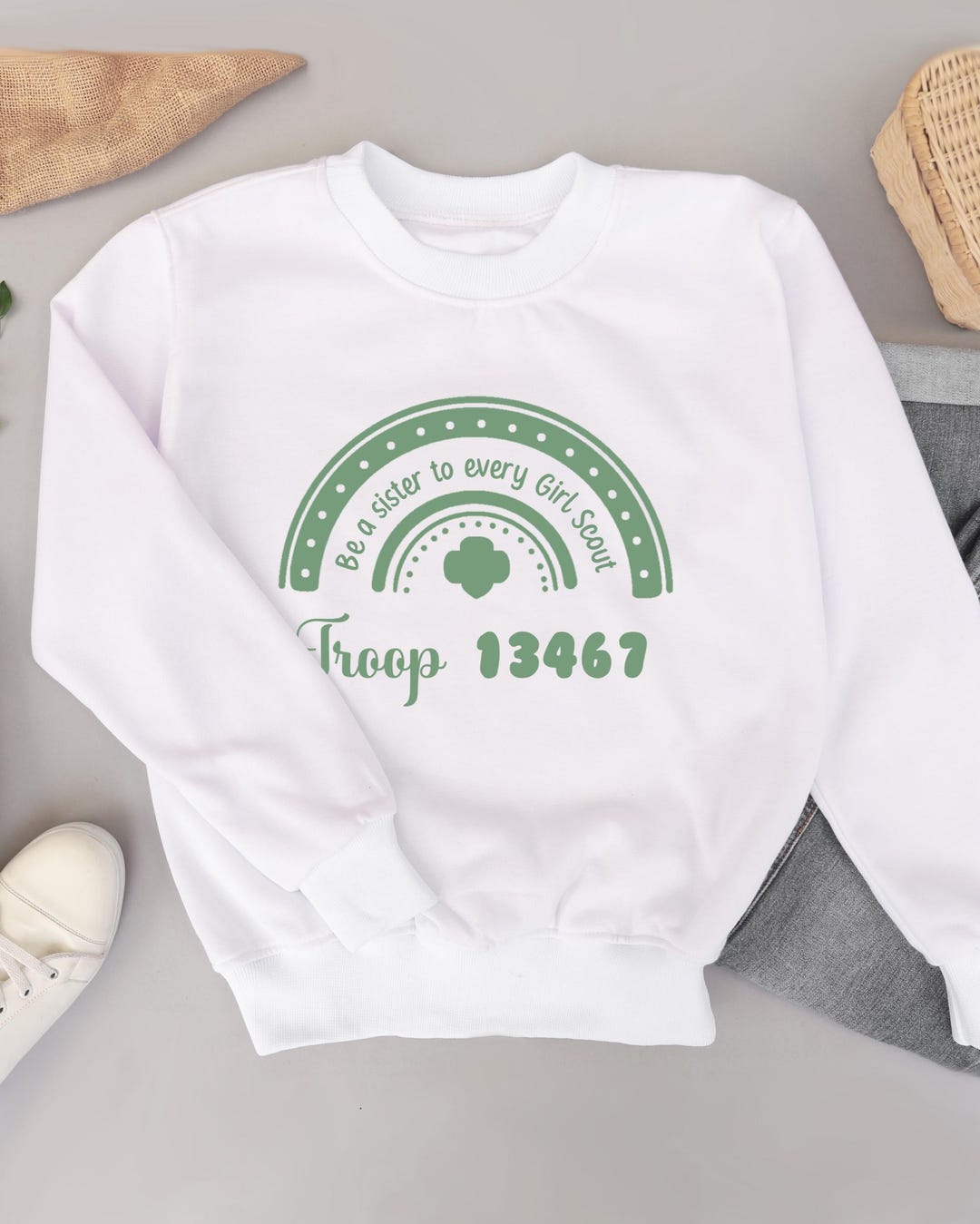 Girl Scout Shirt, Custom Troop Number Rainbow Shirt, Girl Scout SVG ...