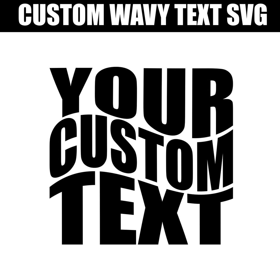 Custom Wavy Text SVG, Team Design (digital File) - Etsy