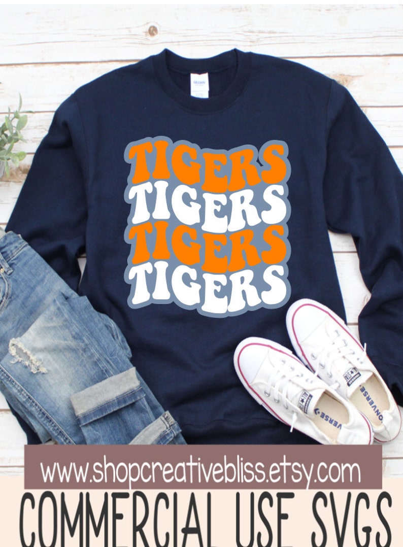 Tigers Football Font SVG, Senior 2025, School Team Cut File - Etsy
