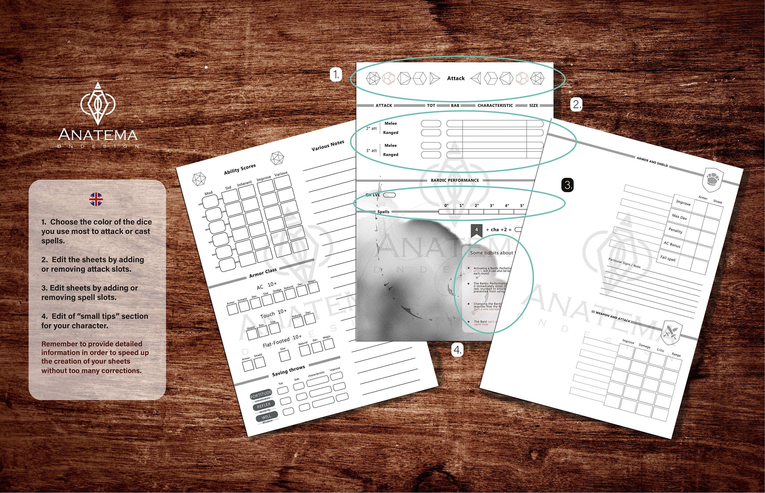 Custom Pathfinder Sheets - Bard Blank - Etsy
