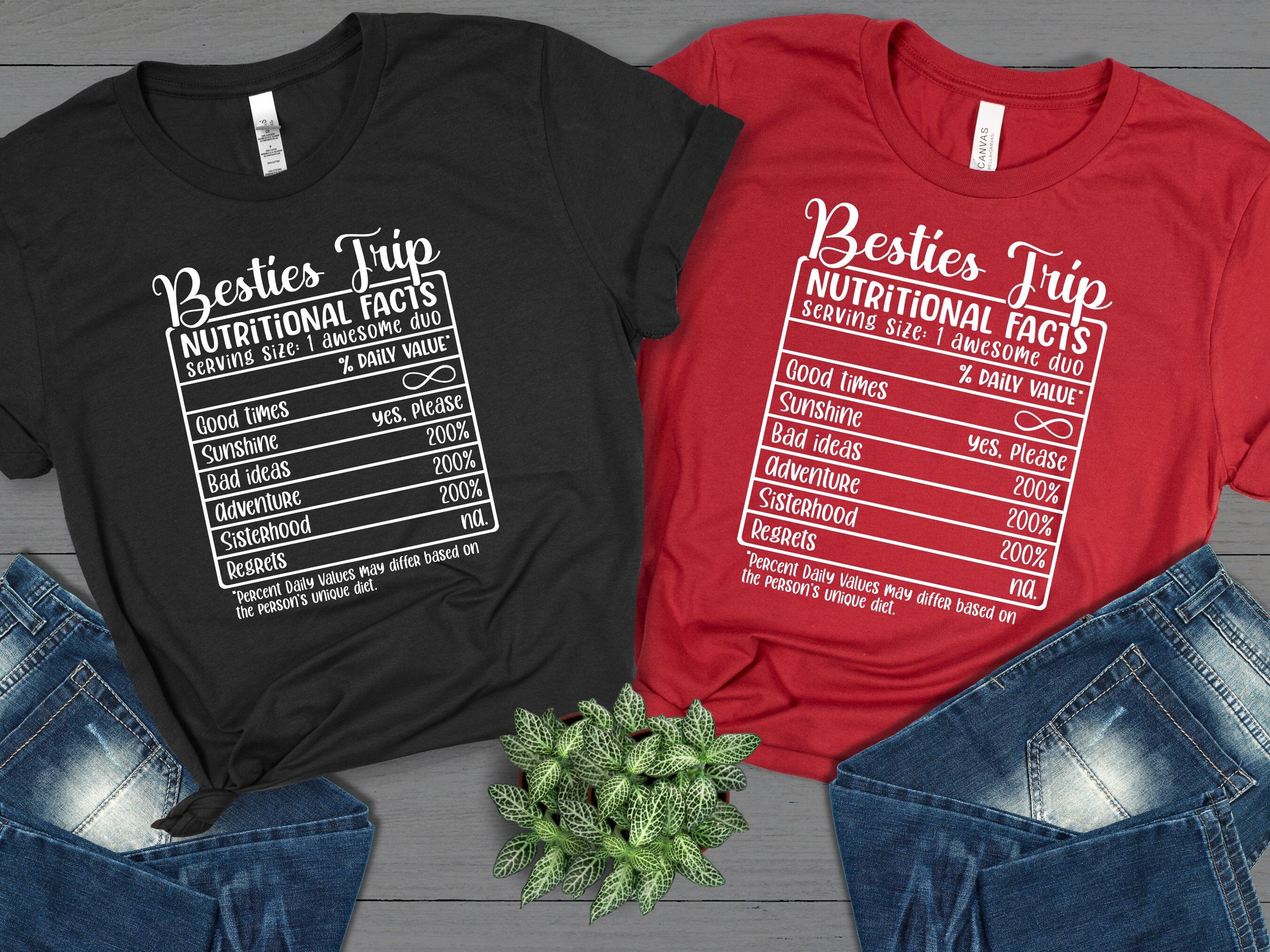 Besties Trip Nutritional Facts Shirts, Funny Girls Trip Outfit ...