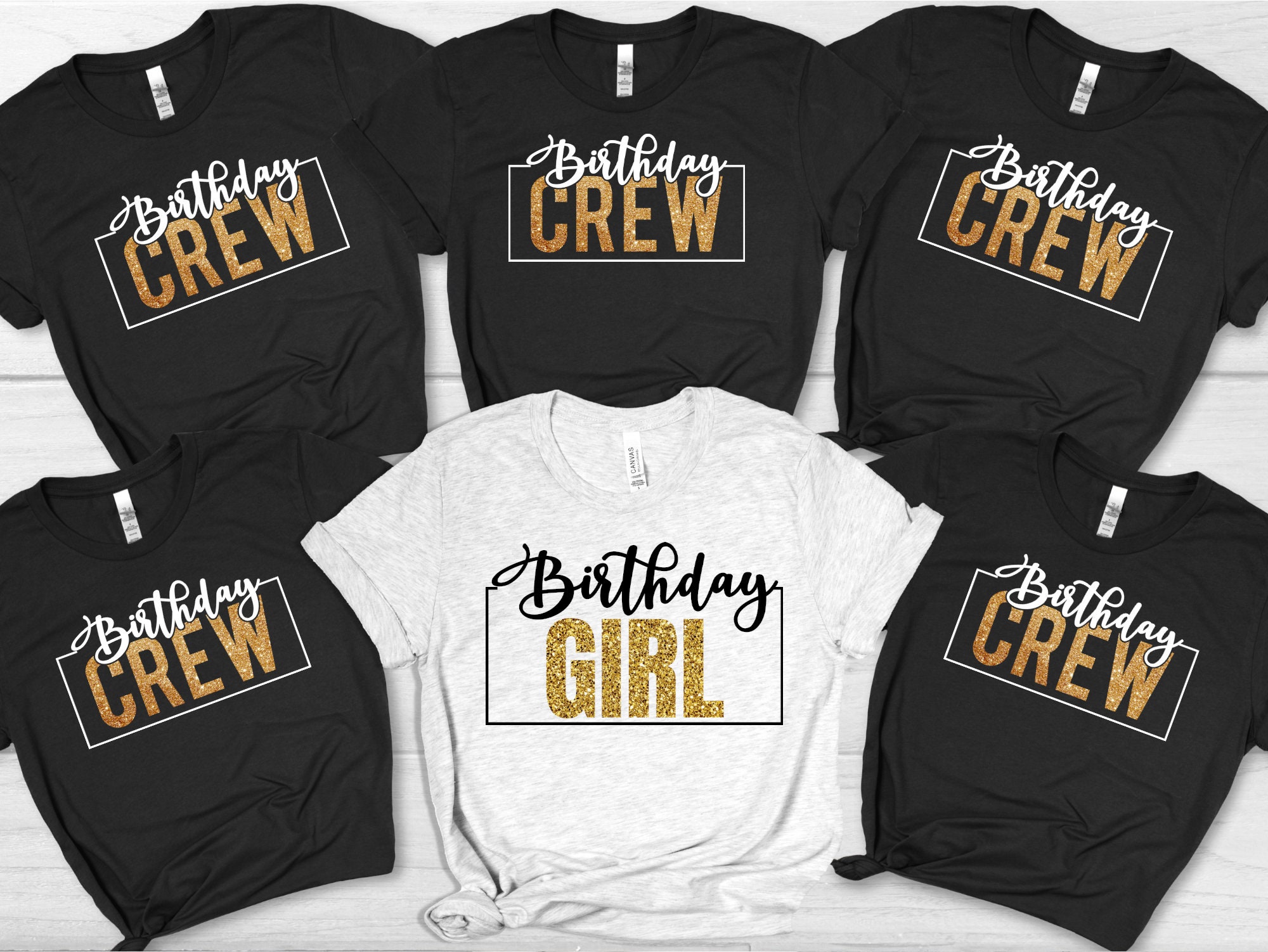 Birthday Crew Shirts, Birthday Group Shirts, Gold Birthday Team Shirt ...