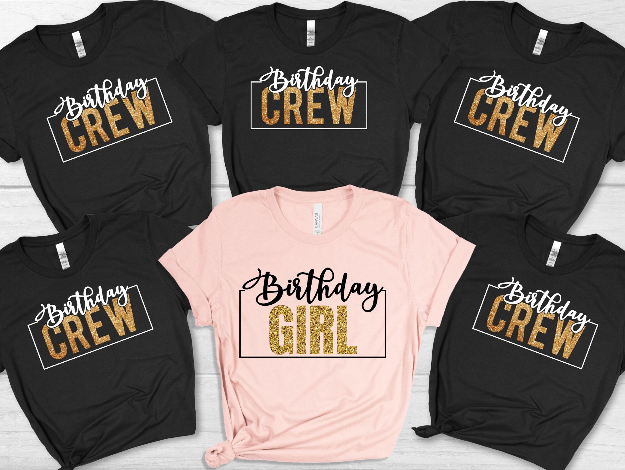 Birthday Crew Shirts, Birthday Group Shirts, Gold Birthday Team Shirt ...