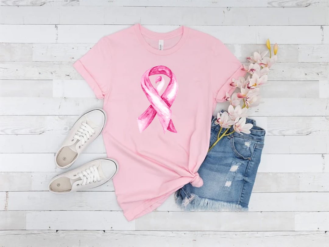 Pink Ribbon Tshirtpink Ribbon for Breast Cancer Awareness and - Etsy