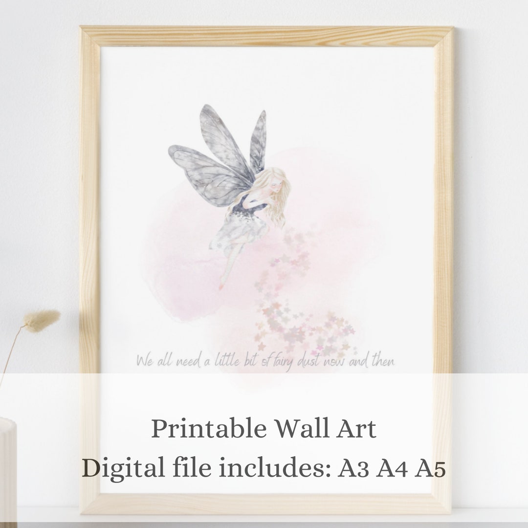 Fairy Dust Printable Wall Art Special Gift Unique Inspirational Saying ...