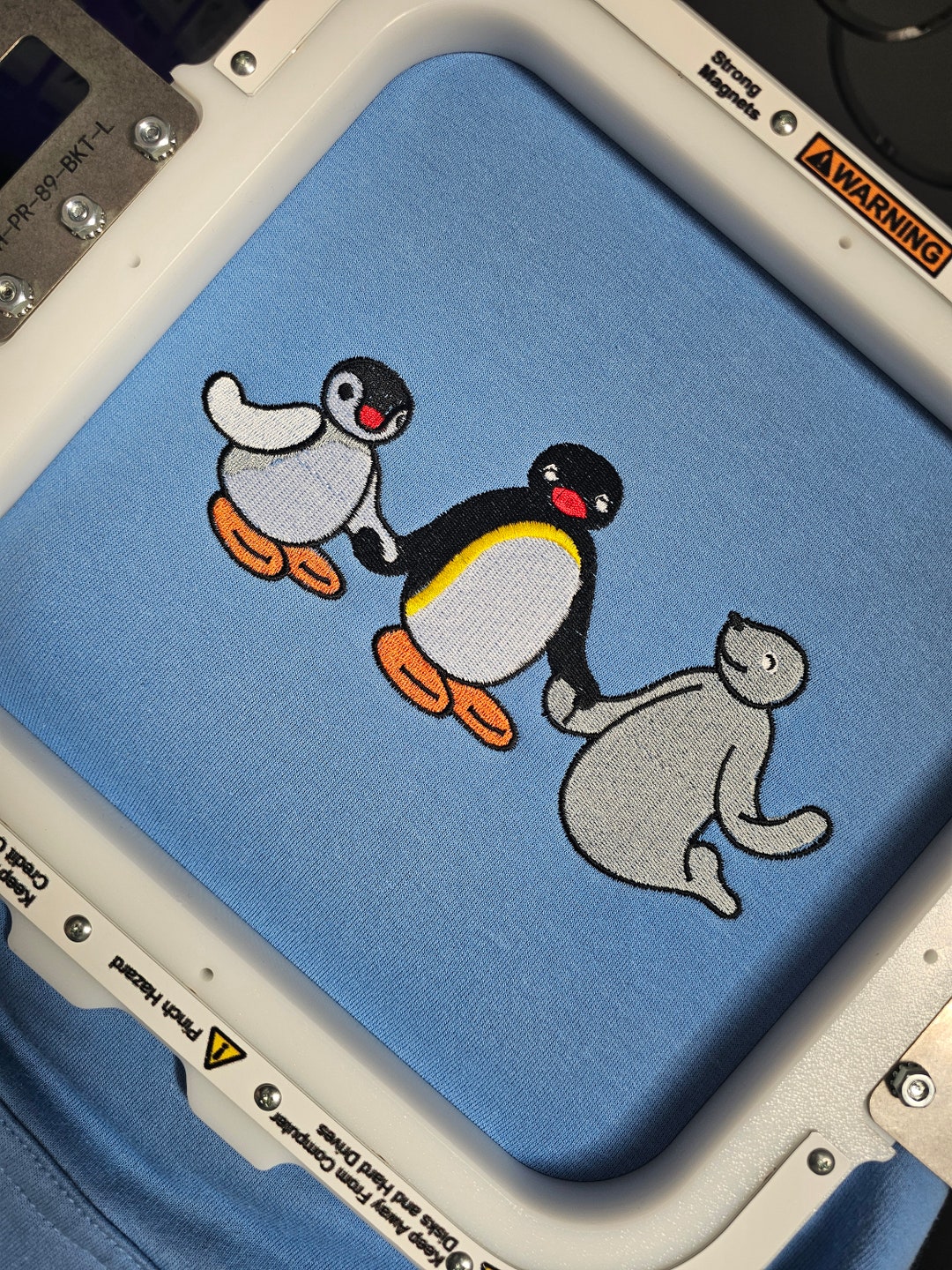 Pingu Penguin Embroidered Unisex Top Sweatshirt Children's Adults ...
