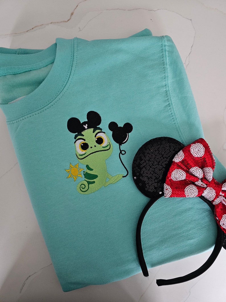 Pascal Tangled Embroidered Unisex Top Sweatshirt Disneyland Jumper Gift ...