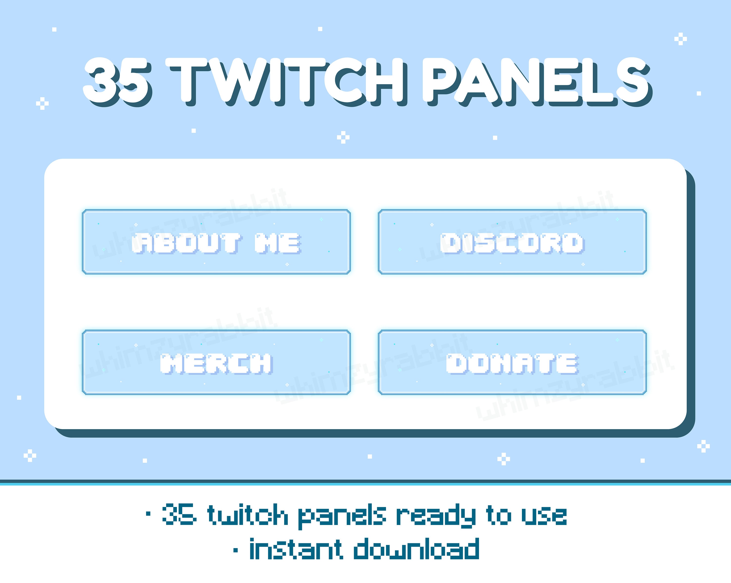 35 Cute Pixel Twitch Panels Bundle Pixel Art Panels Cute - Etsy