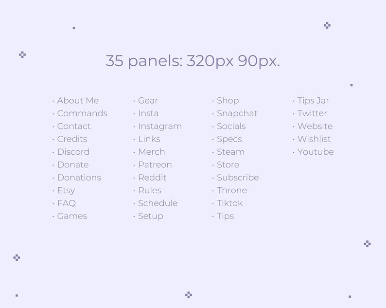 35 Cute Pixel Twitch Panels Bundle | Pixel Art Panels | Space Pixel ...