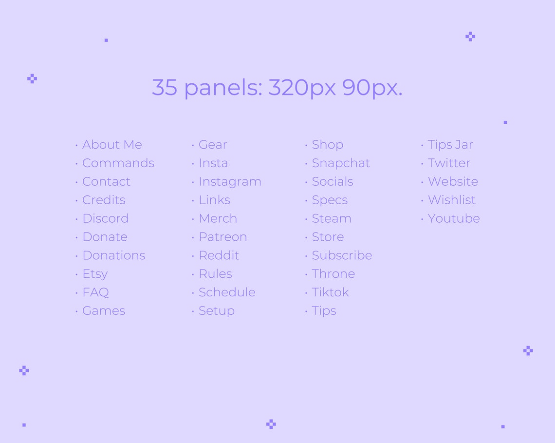 35 Cute Pixel Twitch Panels Bundle | Pixel Art Panels | Cute Cloud ...