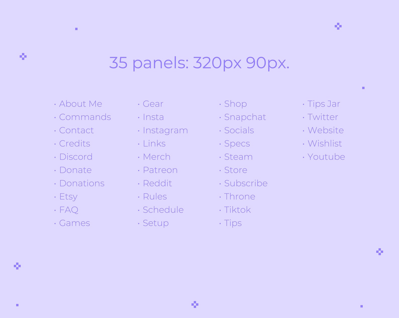35 Cute Pixel Twitch Panels Bundle | Pixel Art Panels | Cute Cloud ...