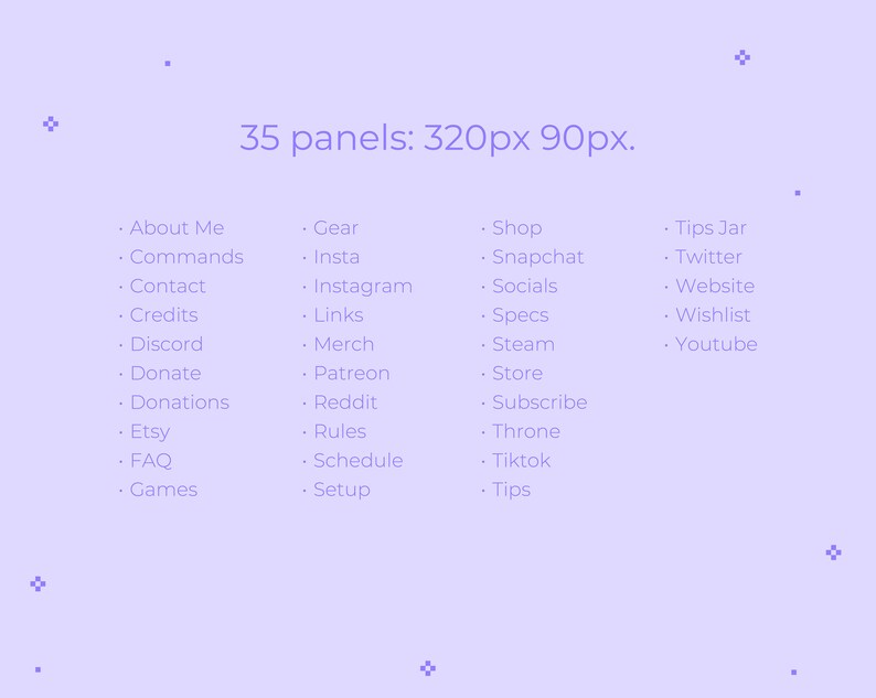 35 Cute Pixel Twitch Panels Bundle | Pixel Art Panels | Cute Cloud ...