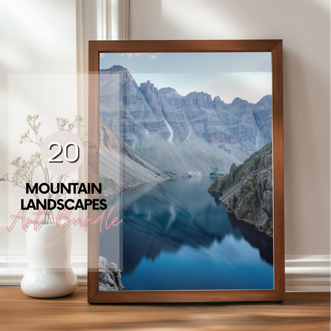 20 Mountain Landscapes - Printable Art Bundle – High-resolution Pdfs ...