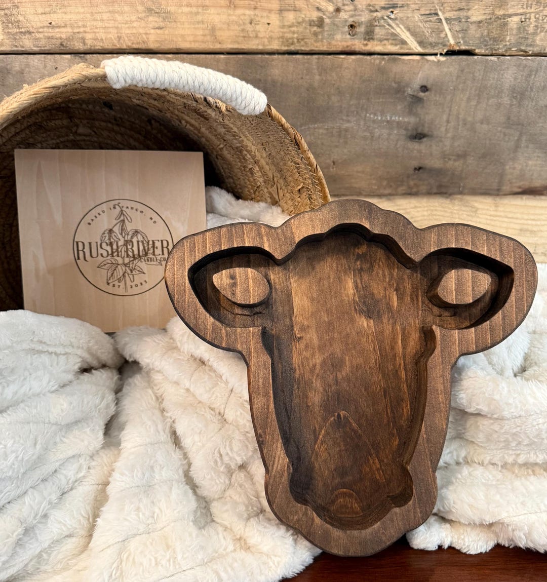 Cow Head Wood Bowl - Bowl ONLY - Etsy