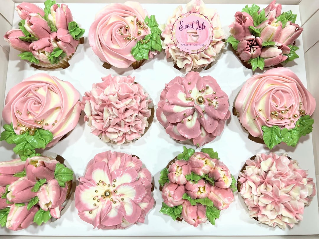 Floral Buttercream Cupcakes Pick up Only - Etsy