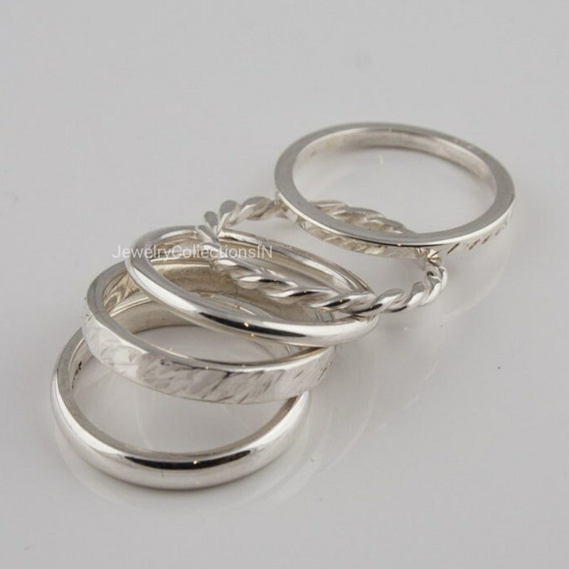 Women Silver Ring Sets - Etsy
