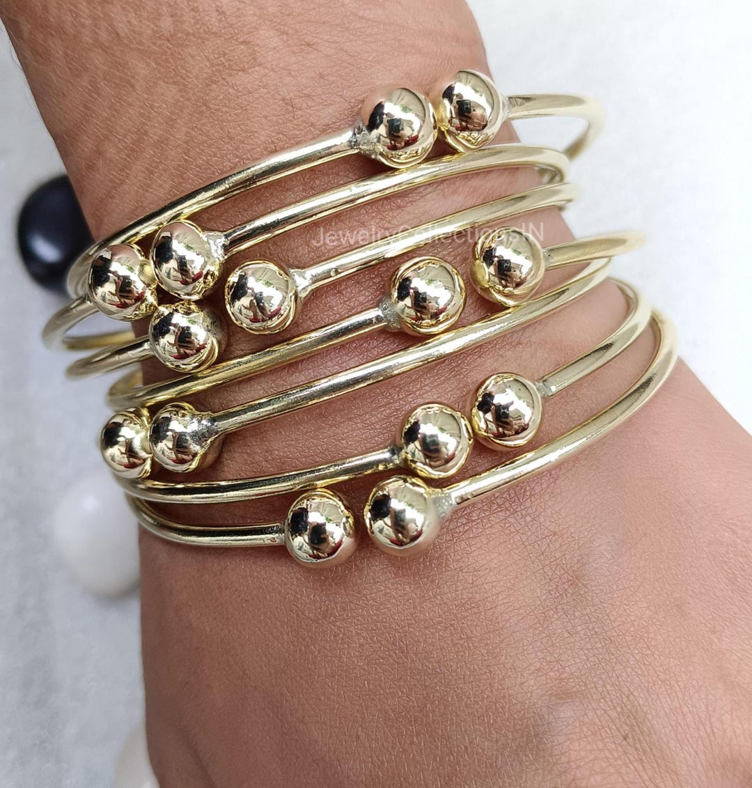 Thick West Indian Bangles, Set of 7 Bangles, Brass Bangles, Bangles ...