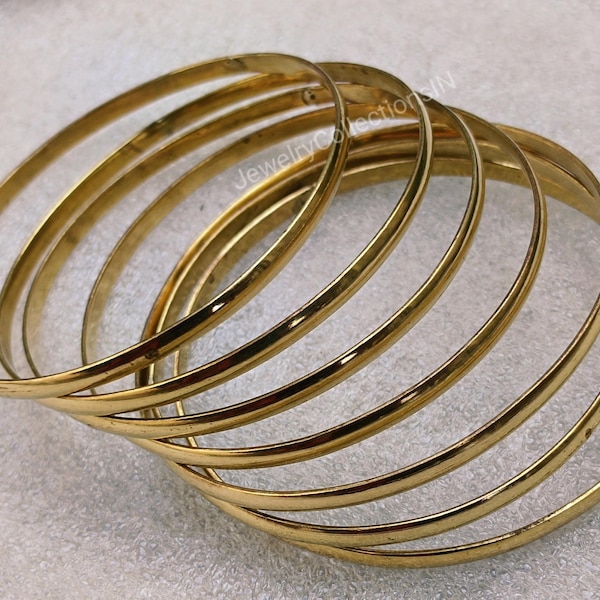 Brass Bangle Set - Etsy