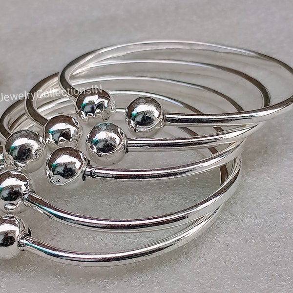 Thick Sterling Silver Bangles India - Etsy
