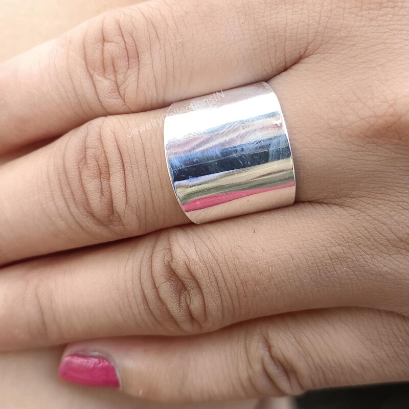 Wide Sterling Silver Ring - Etsy